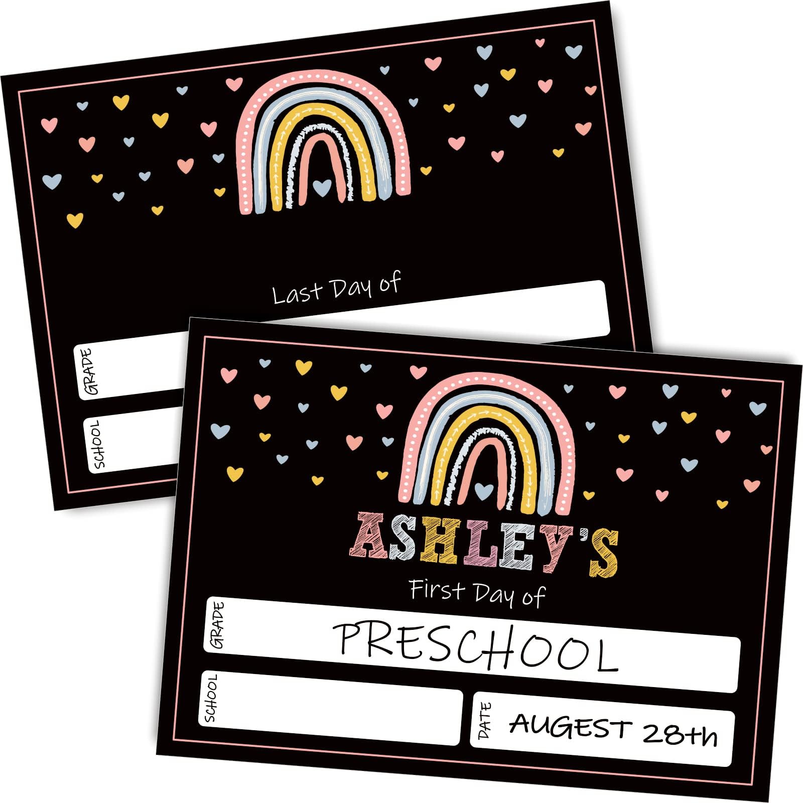 Amazon.com : Whaline First and Last Day of School Chalkboard Boho ...