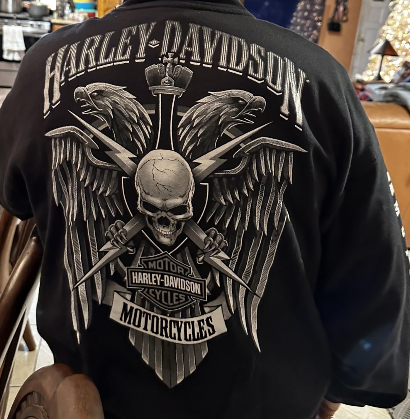 Harley-Davidson Men's Lightning Crest 1/4 Zip Cadet Pullover Sweatshirt ...
