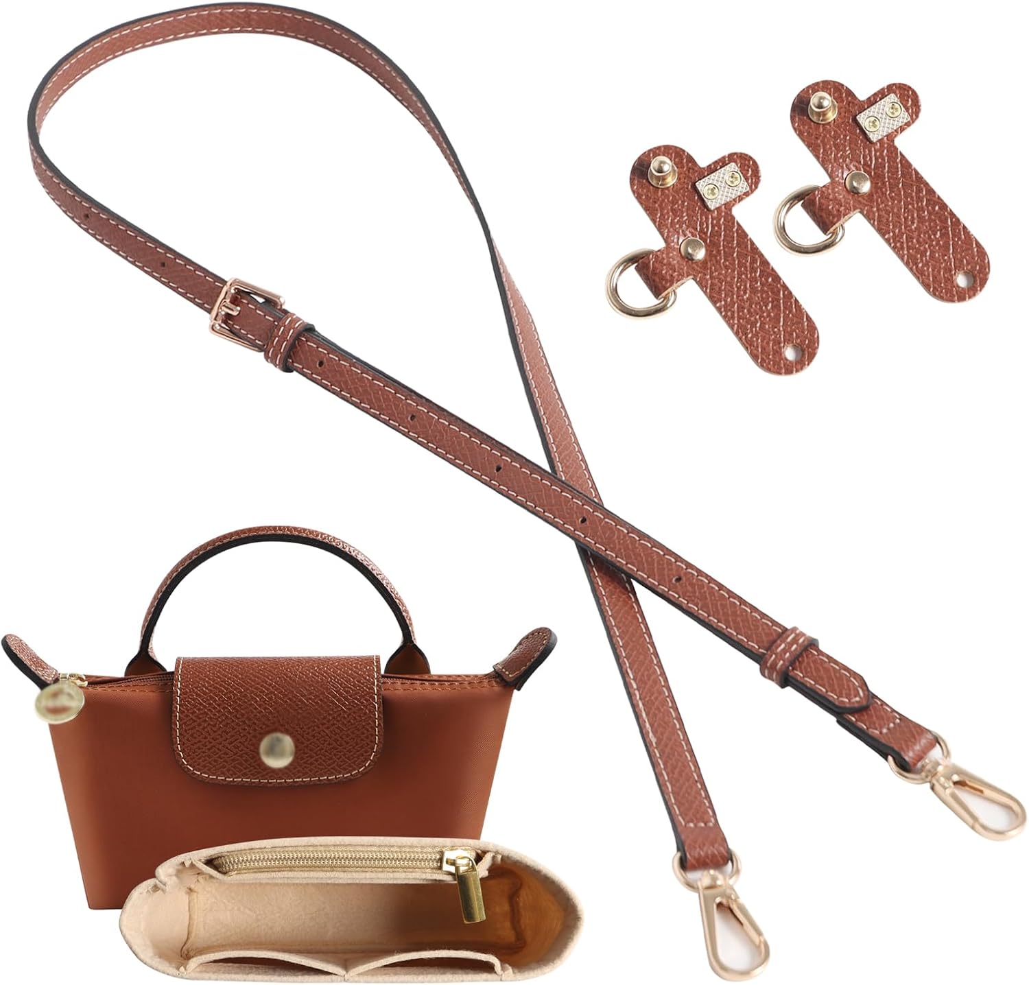 Amazon.com: Leather Purse Straps Replacement Kit, Adjustable No-Punch ...