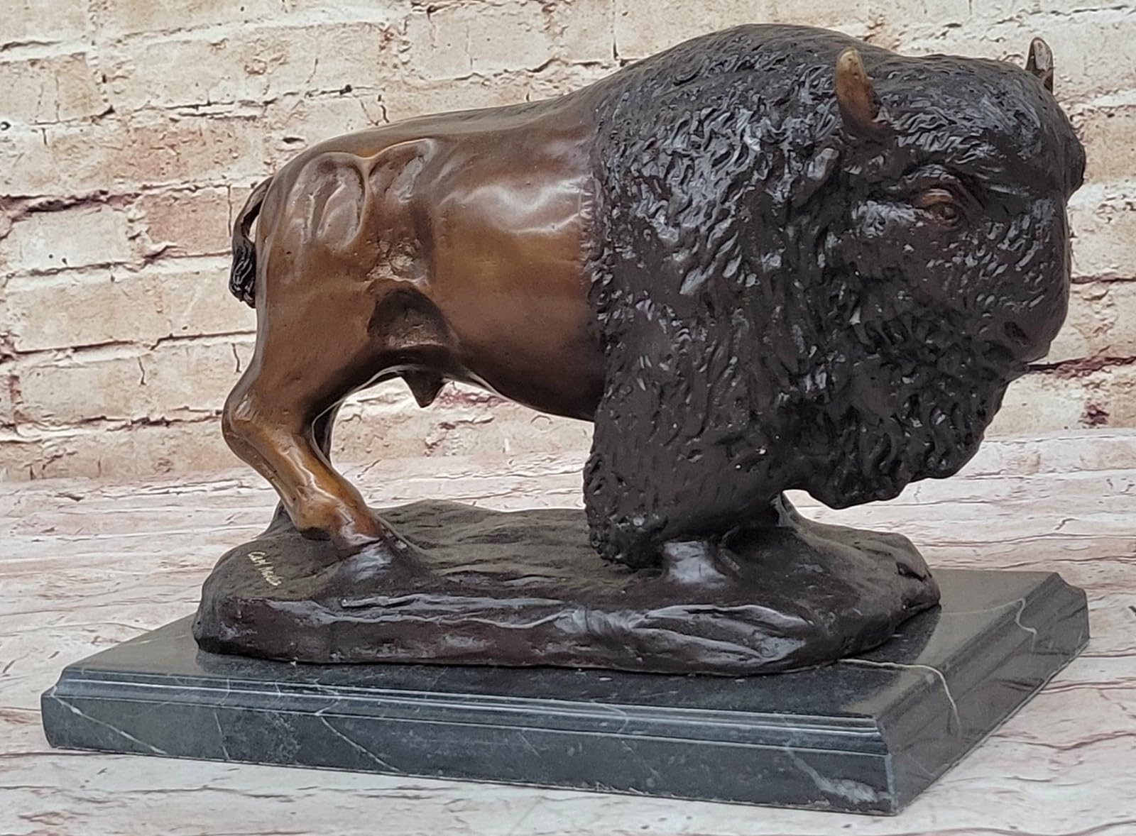 Amazon.com: Genuine Bronze Bison Boffola Carl Kauba Western Art ...