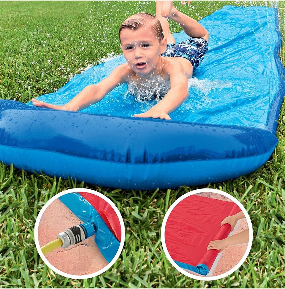 Amazon.com: Splash Buddies Single Slip n Slide with Sprinkler – 192 ...