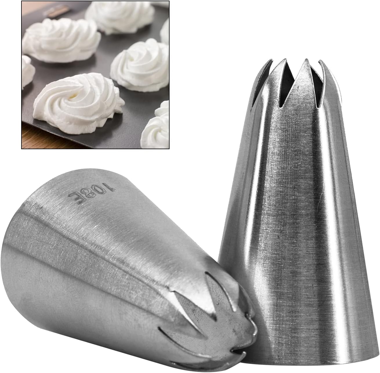 Amazon.com: Large Icing Piping Tips 108E Cake Cupcake Decorating Tip ...