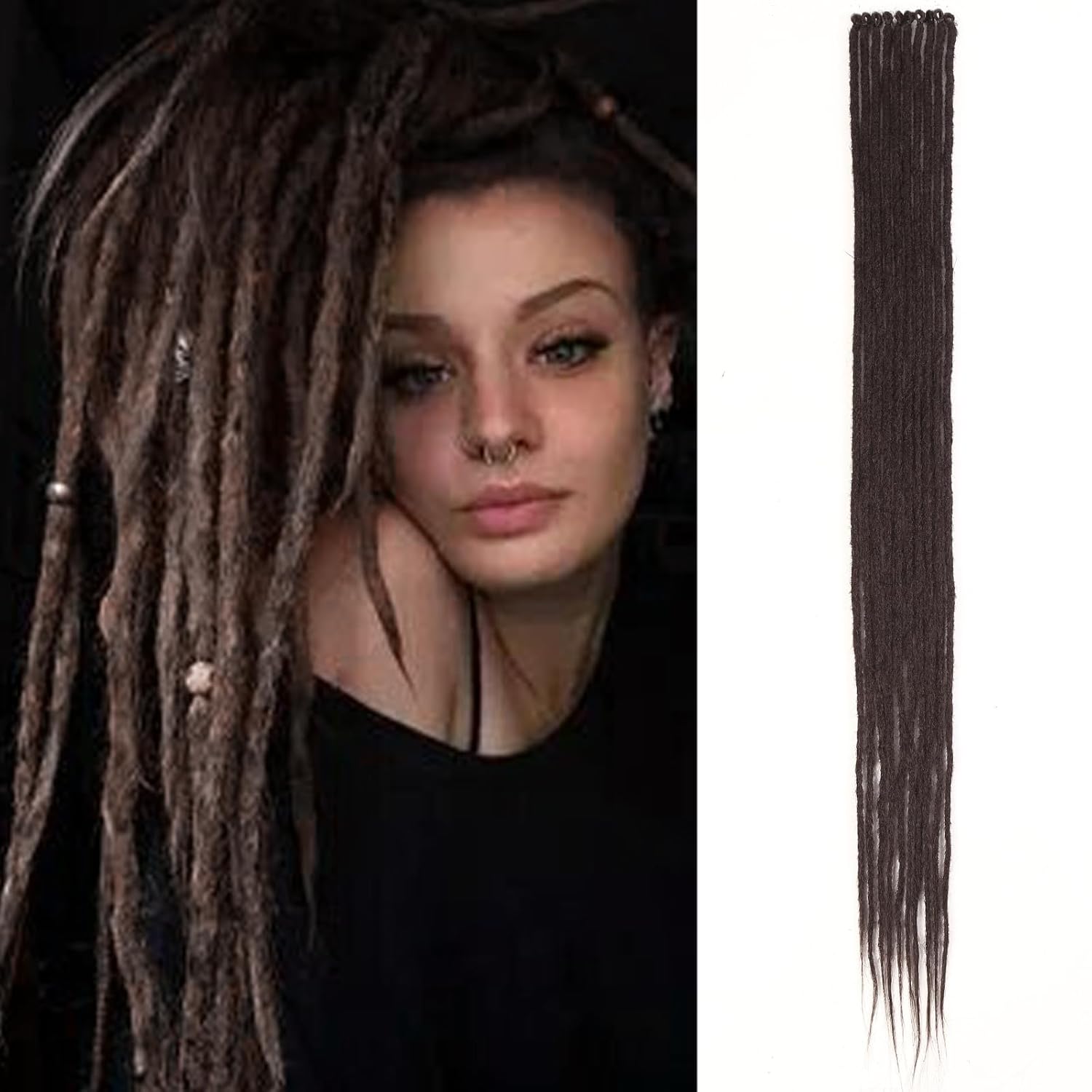 Amazon.com : LADY MIRANDA 36 Inch Dreadlock Extensions Soft Handmade 4 ...