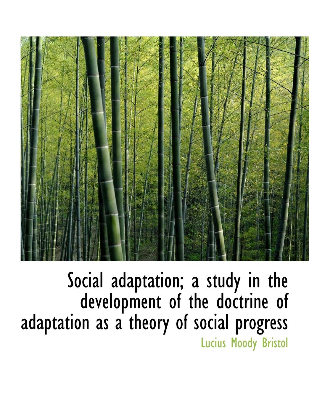 Amazon.com: Social Adaptation; A Study in the Development of the ...