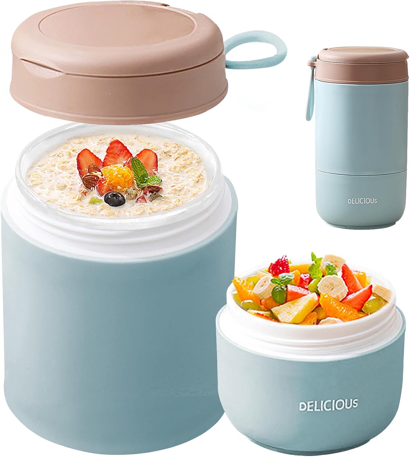 Amazon.com: Ronanemon 11 oz+14 oz Double Wall Snack Cup with Plastic ...