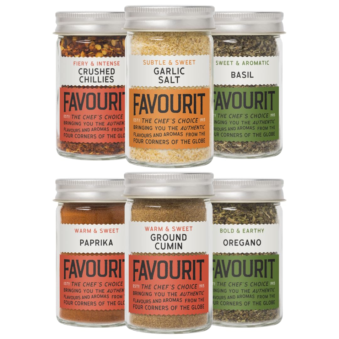 Favourit Home Starter Kit: Chef's Choice, 6-Jar Essential Herbs ...