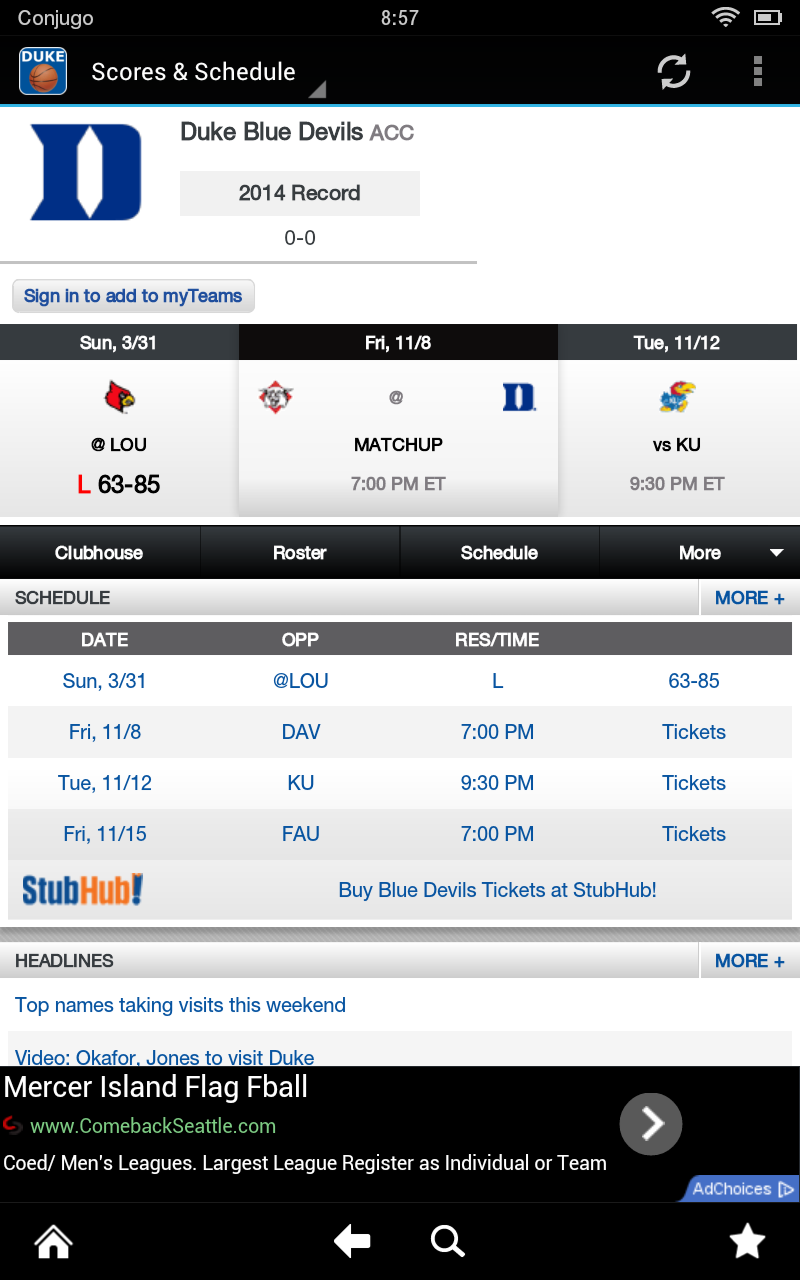 Duke Basketball - App on Amazon Appstore