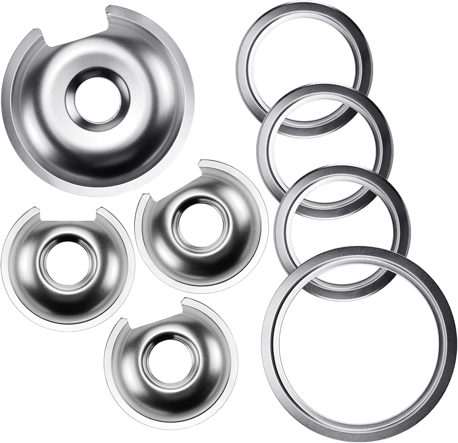 Amazon.com: WB32X10013 WB32X10012 Electric Stove Burner Drip Pan Set ...