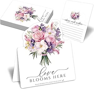 Amazon.com: 50Pcs 3D Wedding Table Decor Cards - Advice and Wishes for ...
