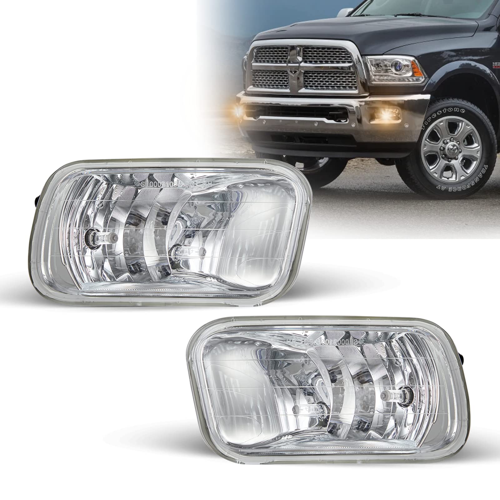 Amazon.com: SPIEGEER Fog Lights Assembly for 2009-2012 Dodge Ram 1500 ...