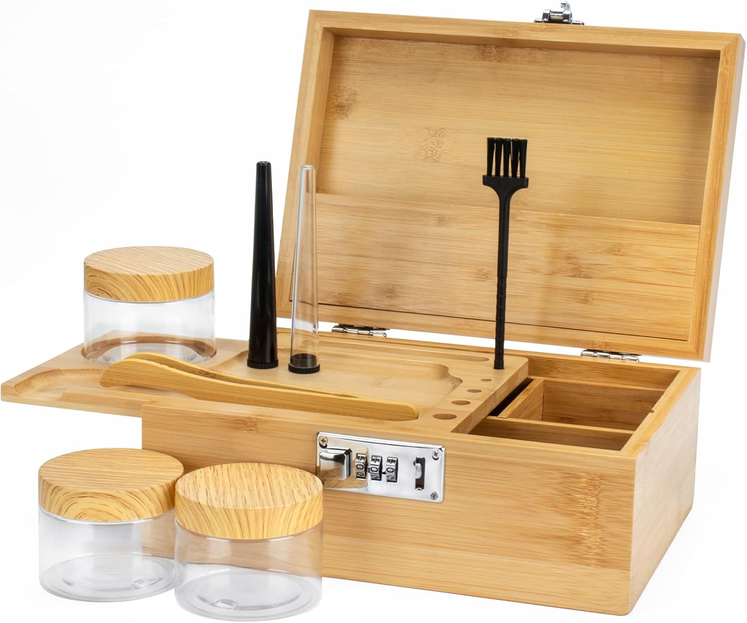 Amazon.com: Elfcool Wooden Storage Box Tray Set, Decorative Box with ...