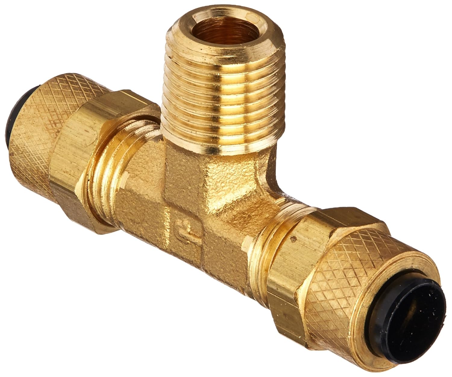 Parker Hannifin 172P-4-2 Poly-Tite Brass Male Branch Tee Fitting, 1/4 ...