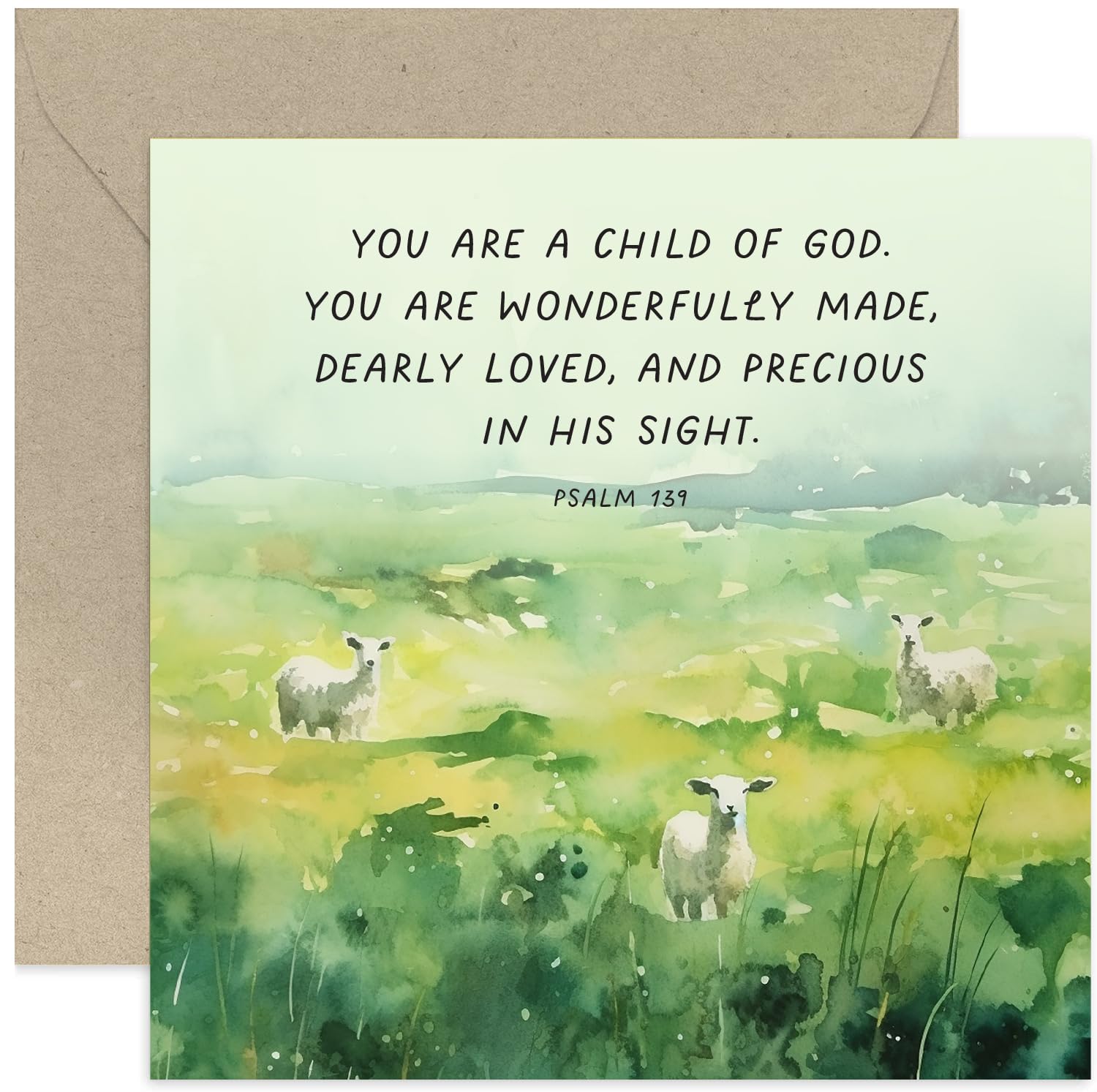 Religious Card Baptism Bible Quote Greeting Card - Christian First ...