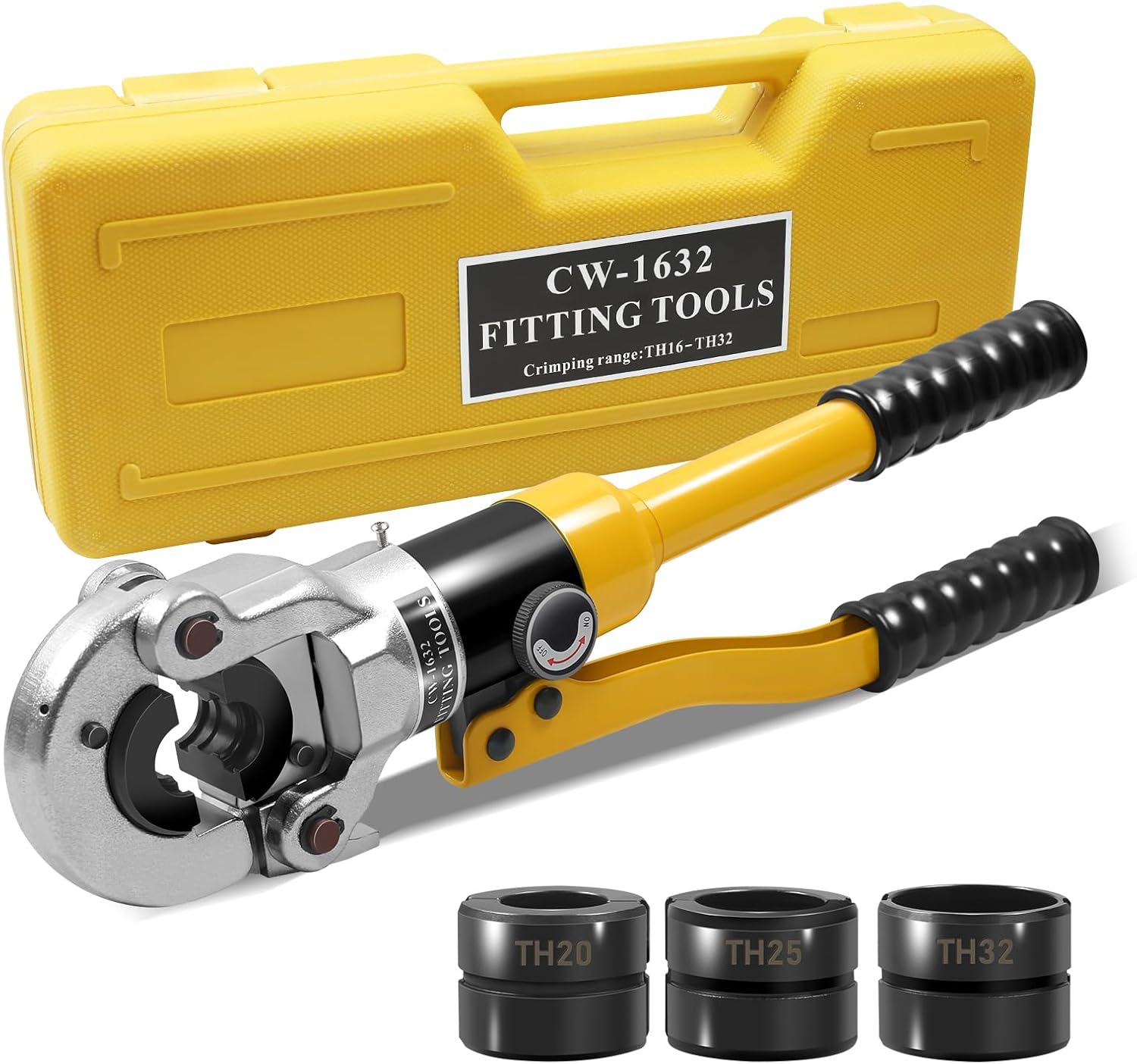 TIHOOK 10T Hydraulic Pipe Tube Crimping Tools, 360° Crimping Pliers ...