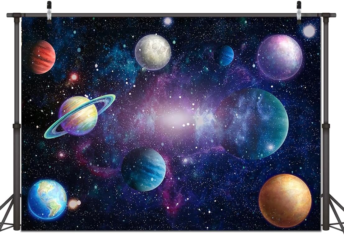 Amazon.com : Dudaacvt 8X6FT Outer Space Backdrop Universe Planet Star ...