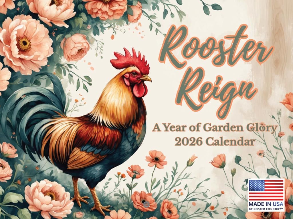 Rooster Reign Calendar 2026 Monthly Wall : Amazon.ca: Office Products