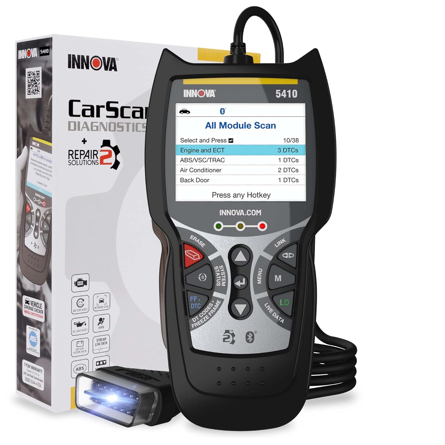 INNOVA 5410 Pro Code Reader Tool - OBD2 Car Diagnostic Scanner ...