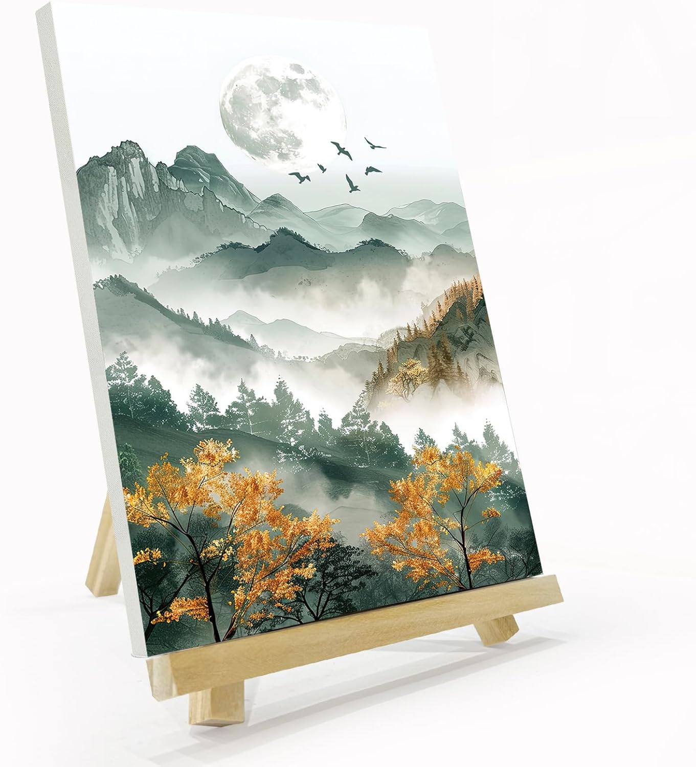 Amazon.com: JOOZ Mountain Paint by Numbers Kit for Adults with Frame ...