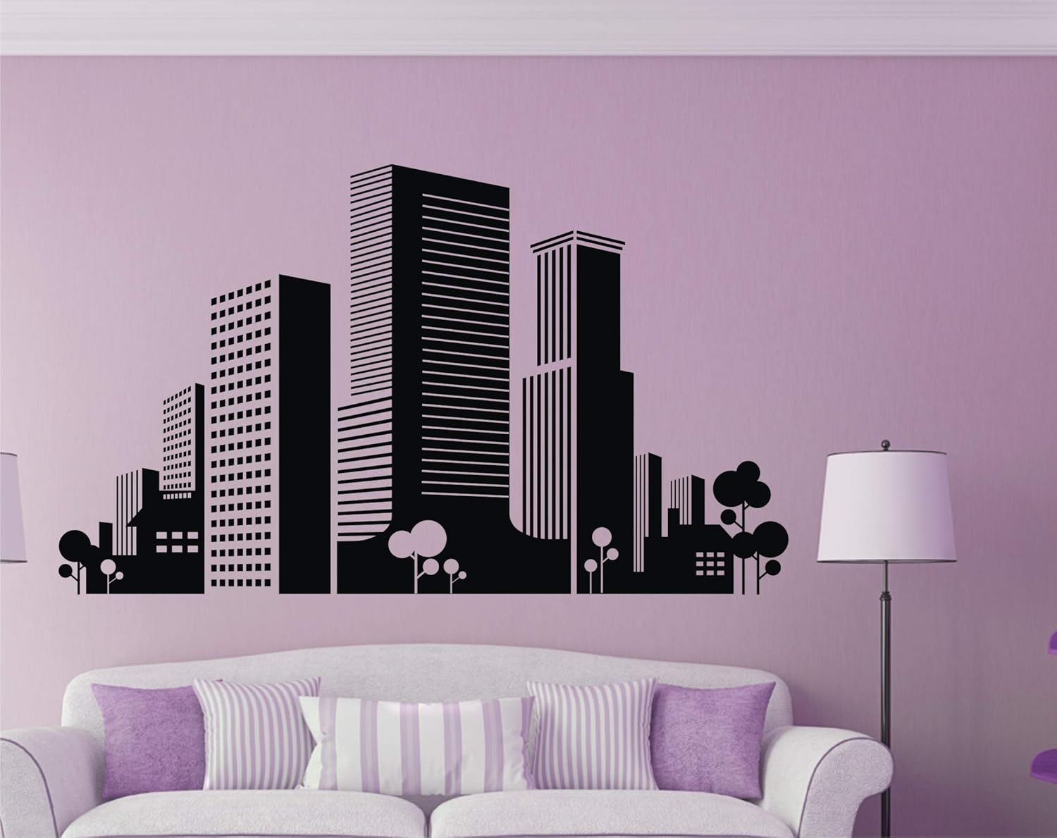 pk Wall Sticker Urban City Buildings Decal : Amazon.in: Home Improvement
