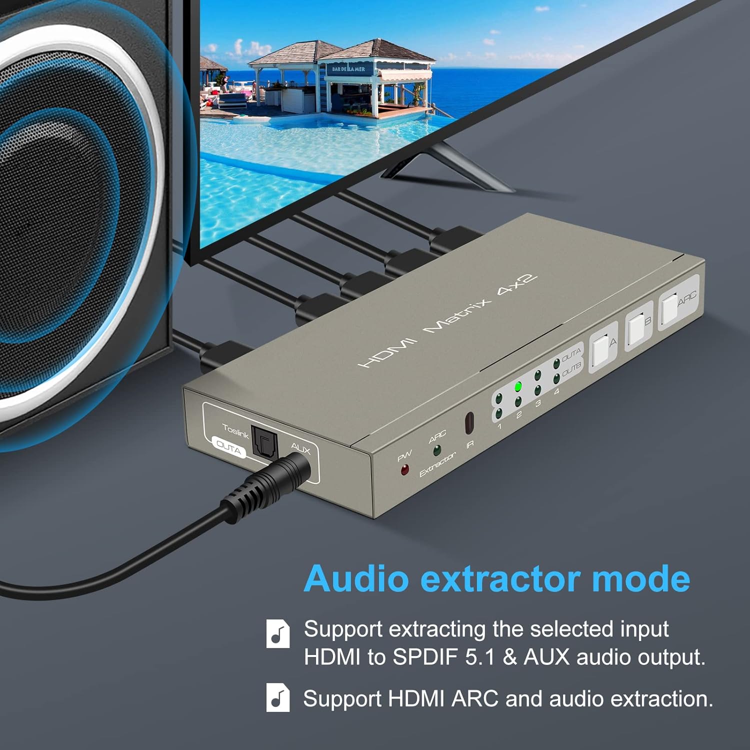 VEDINDUST HDMI Matrix Switcher 4K @ 60Hz User Manual