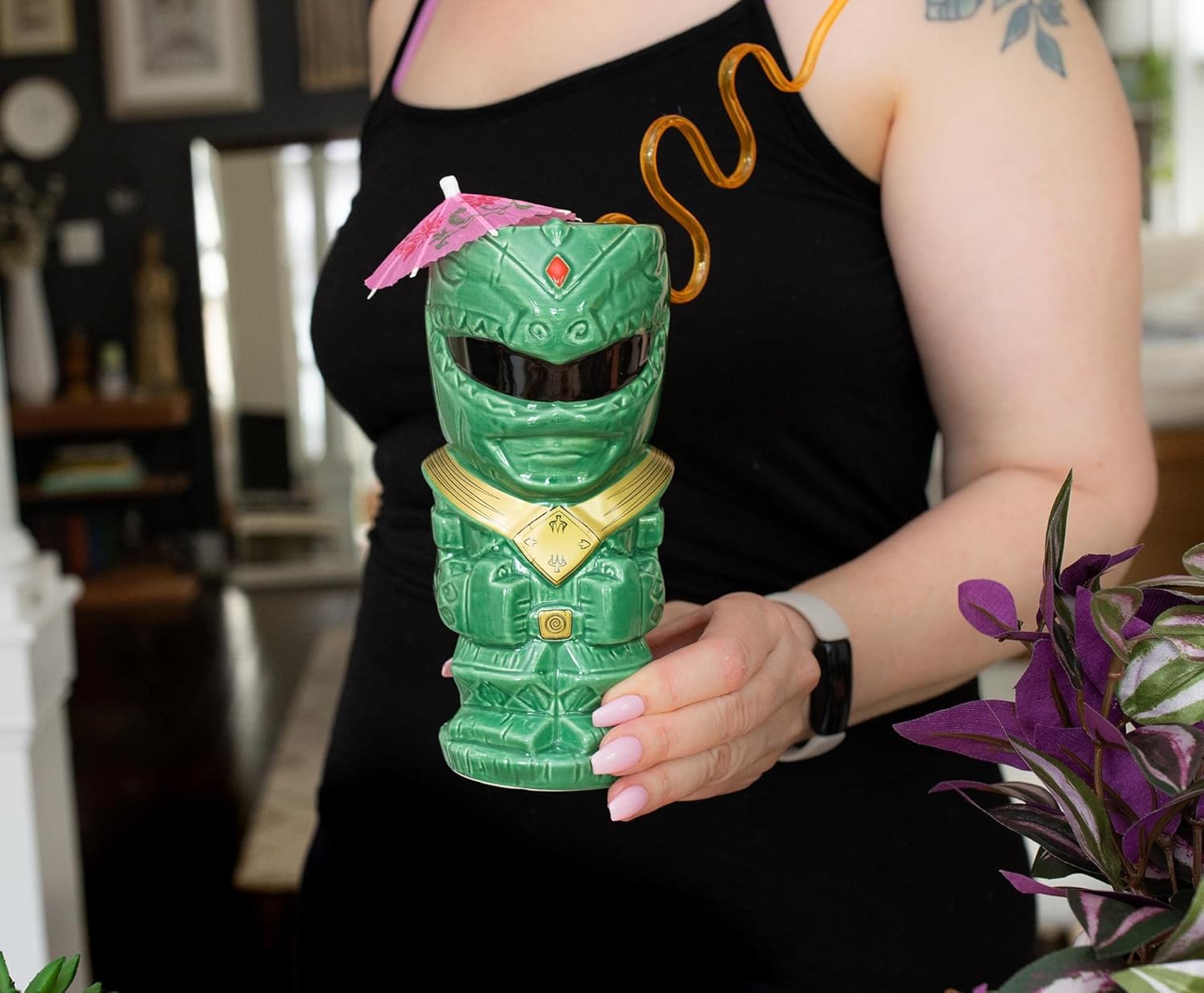 Buy Geeki Tikis Power Rangers Green Ranger 16-Ounce Ceramic Mug ...