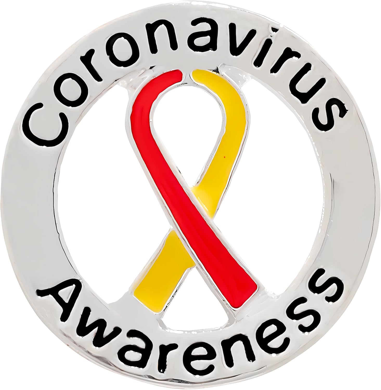 Amazon.com: Fundraising For A Cause | Round Awareness Ribbon Pin – Red ...