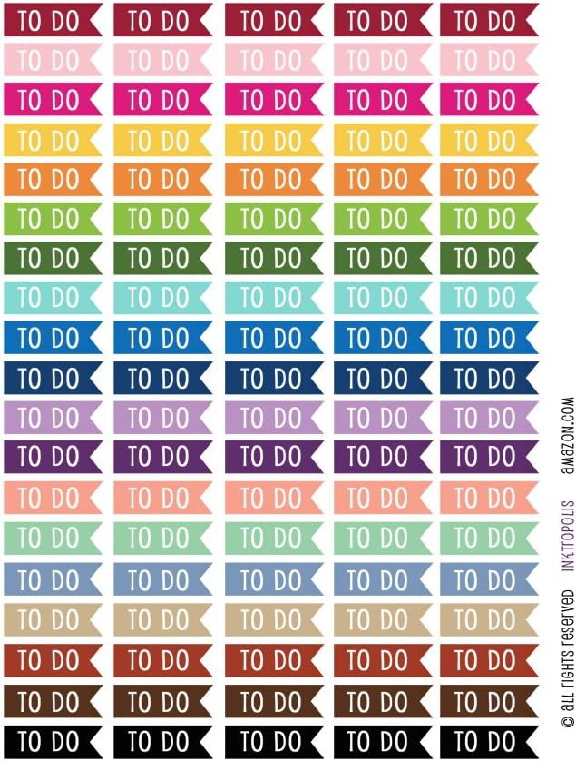 Amazon.com: Monthly Planner Stickers to Do Flag Stickers Planner Labels ...