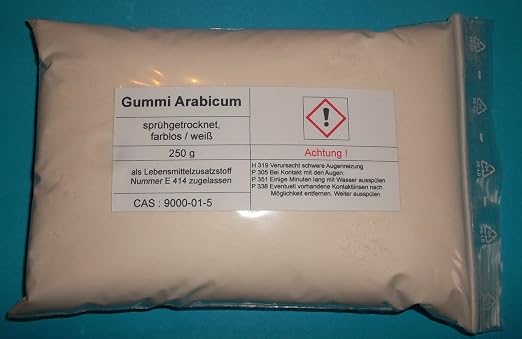 250 g Gum Arabic Powder White Spray Dried E414 Food Grade DAB 10 ...