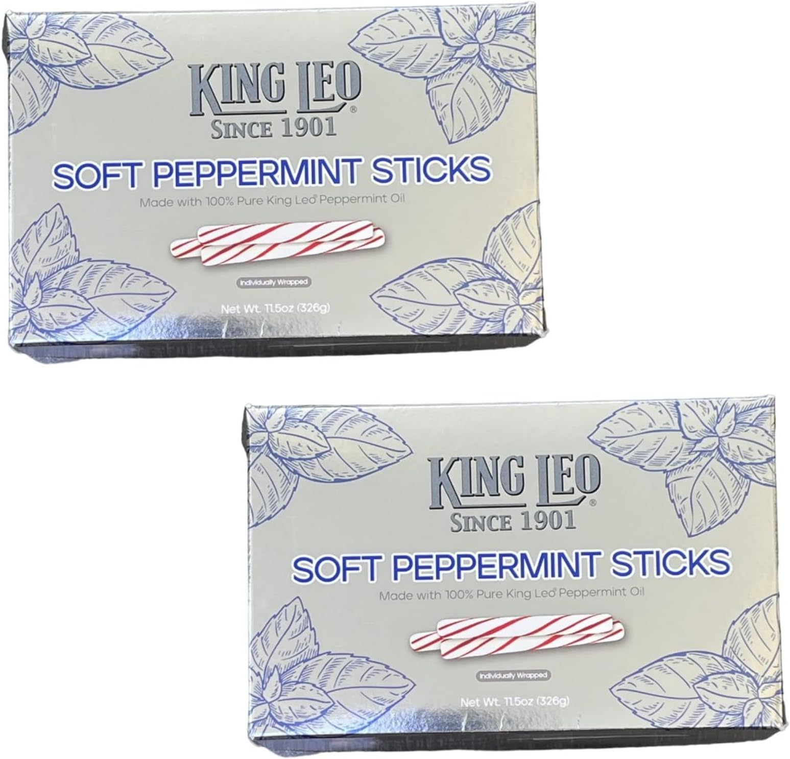 Amazon.com: King Leo Soft Peppermint Stick Candy in a 15.5oz Gift Tin ...