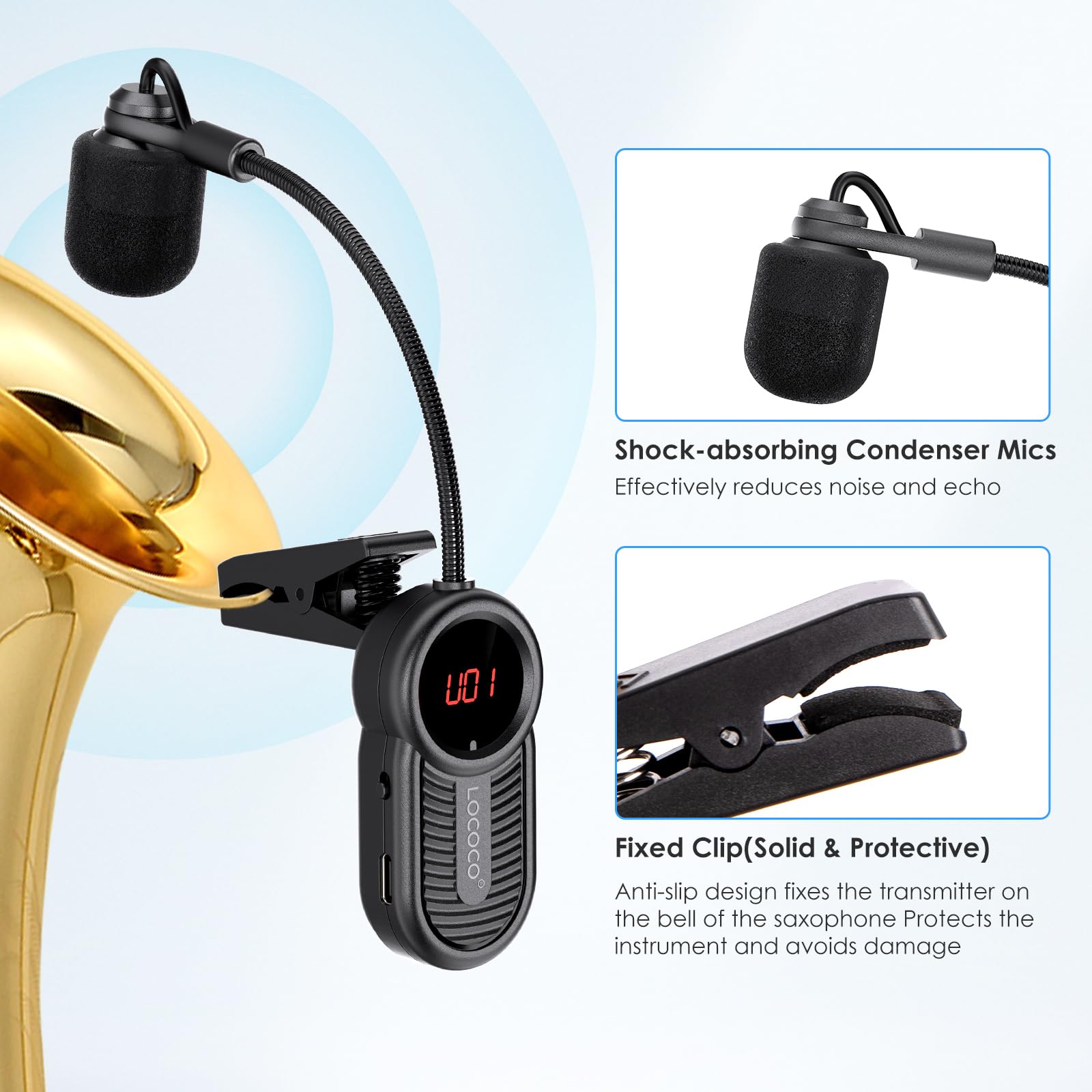 Snapklik.com : UHF Wireless Instruments Microphone For Beginner ...