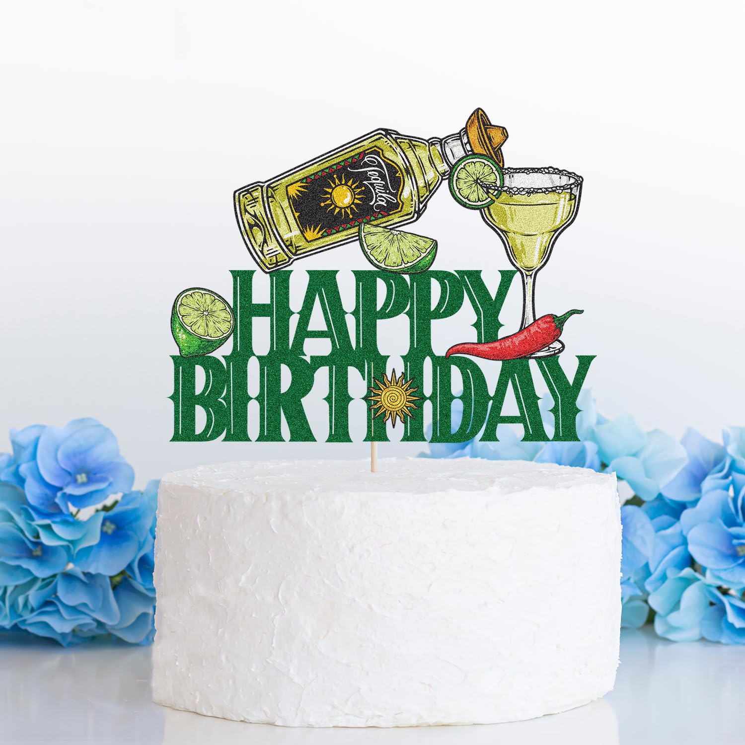 Snapklik.com : Tequila Happy Birthday Party Cake Topper