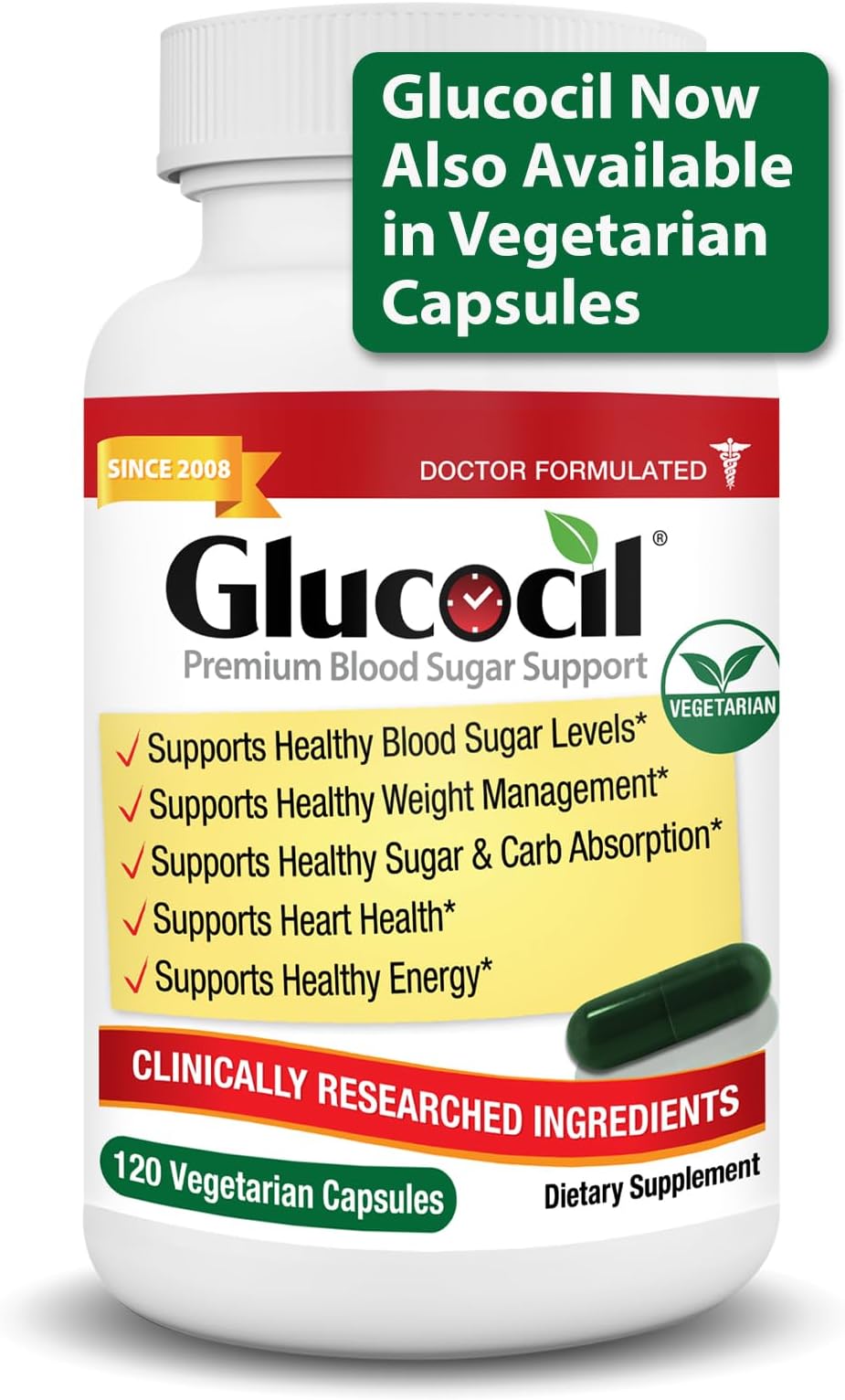 Amazon.com: Glucocil – New - Vegetarian Capsules - Premium Blood Sugar ...