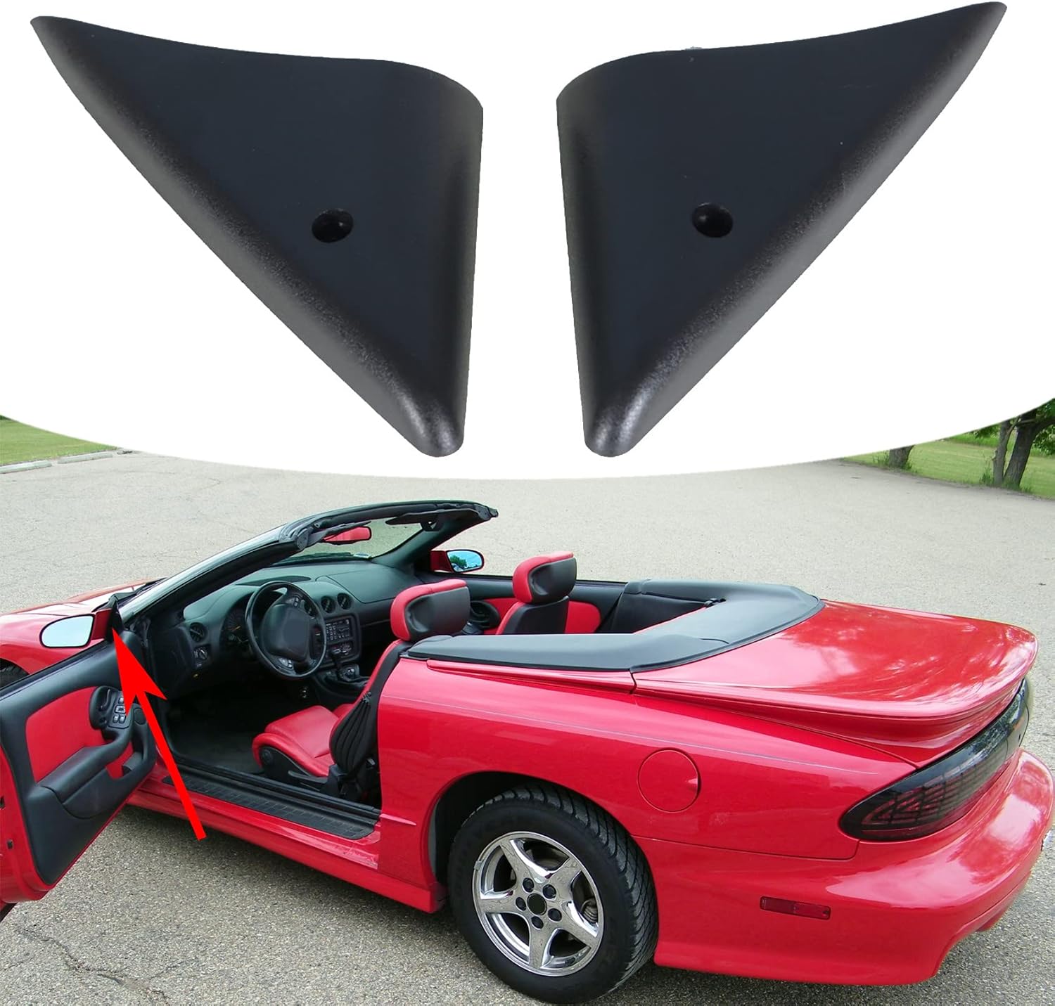 Amazon.com: 2 Pcs Bezel Triangle Trim Panels Power Mirror Left and ...