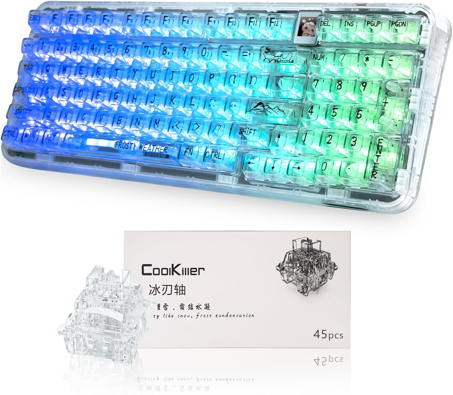 Amazon.com: CoolKiller CK98 Hot Swappable Mechanical Keyboard Ice Blade ...