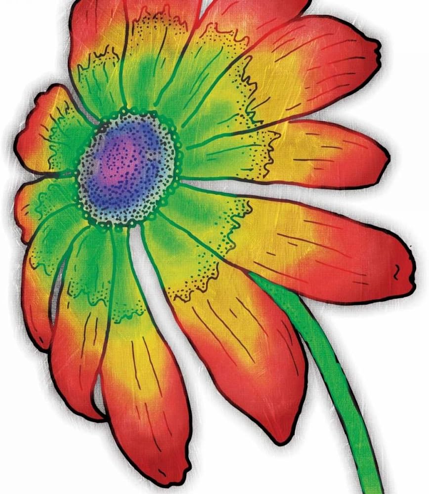 Amazon.com: Bright Fun Time Flower by Jace Grey - 16x16 Art Print ...