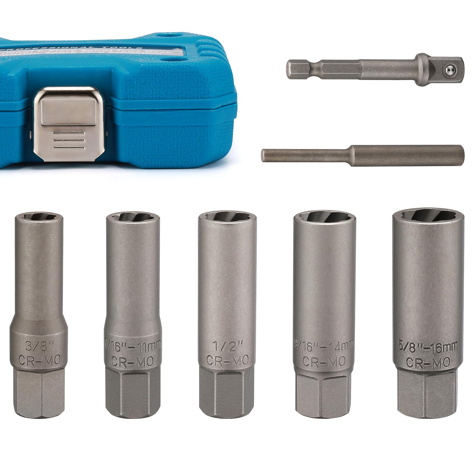 EMENTOL 7PCS Spiral Type Deep Extractor Set, Impact Bolt & Lug Nut ...