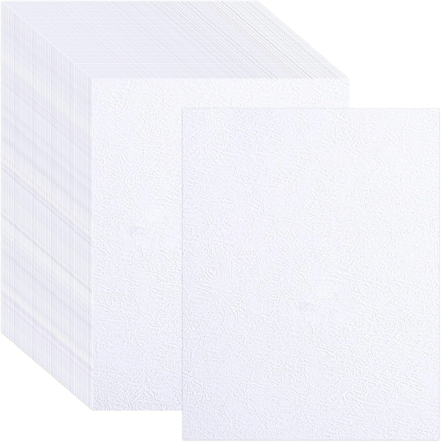 Amazon.com : 50 Sheets Linen Textured Cardstock White 250g/92lb Cover ...