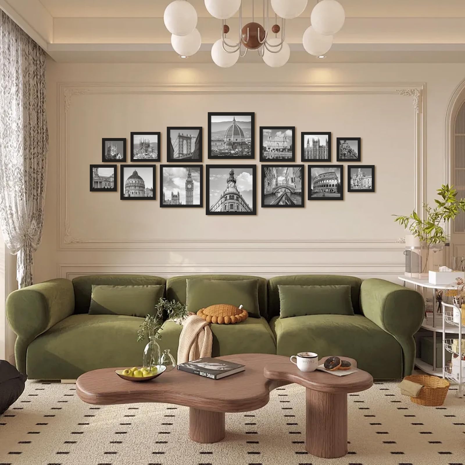 Snapklik.com : 4x4 Picture Frames Set Of 4, Made Of Solid Wood Covered ...