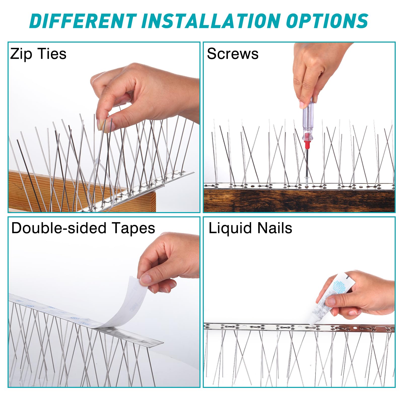Snapklik.com : Boenoea Bird Spikes, Bird Devices Outdoor Of Stainless ...