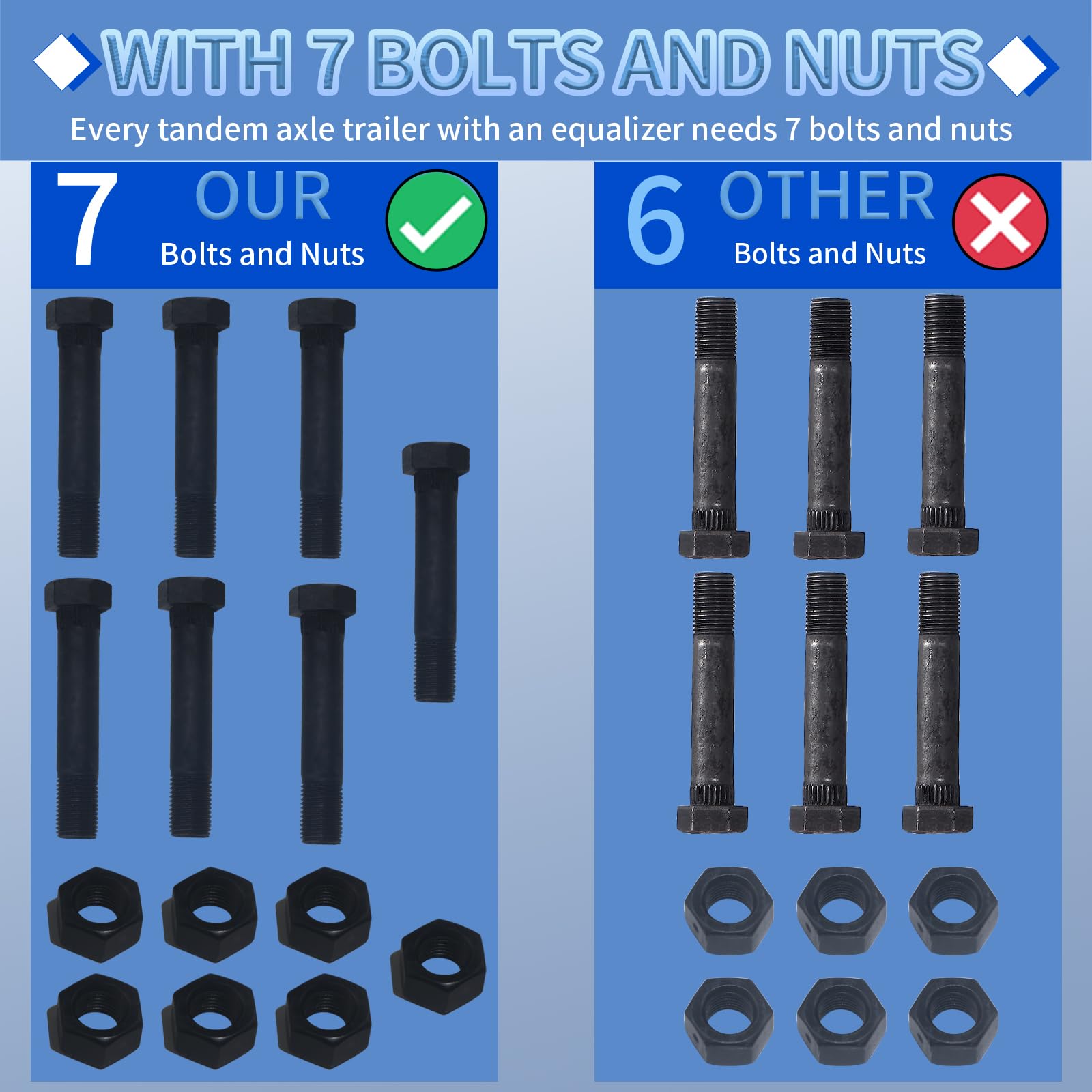 Snapklik.com : iBroPrat Trailer Axle Shackle Kit, Tandem Axle Trailer ...