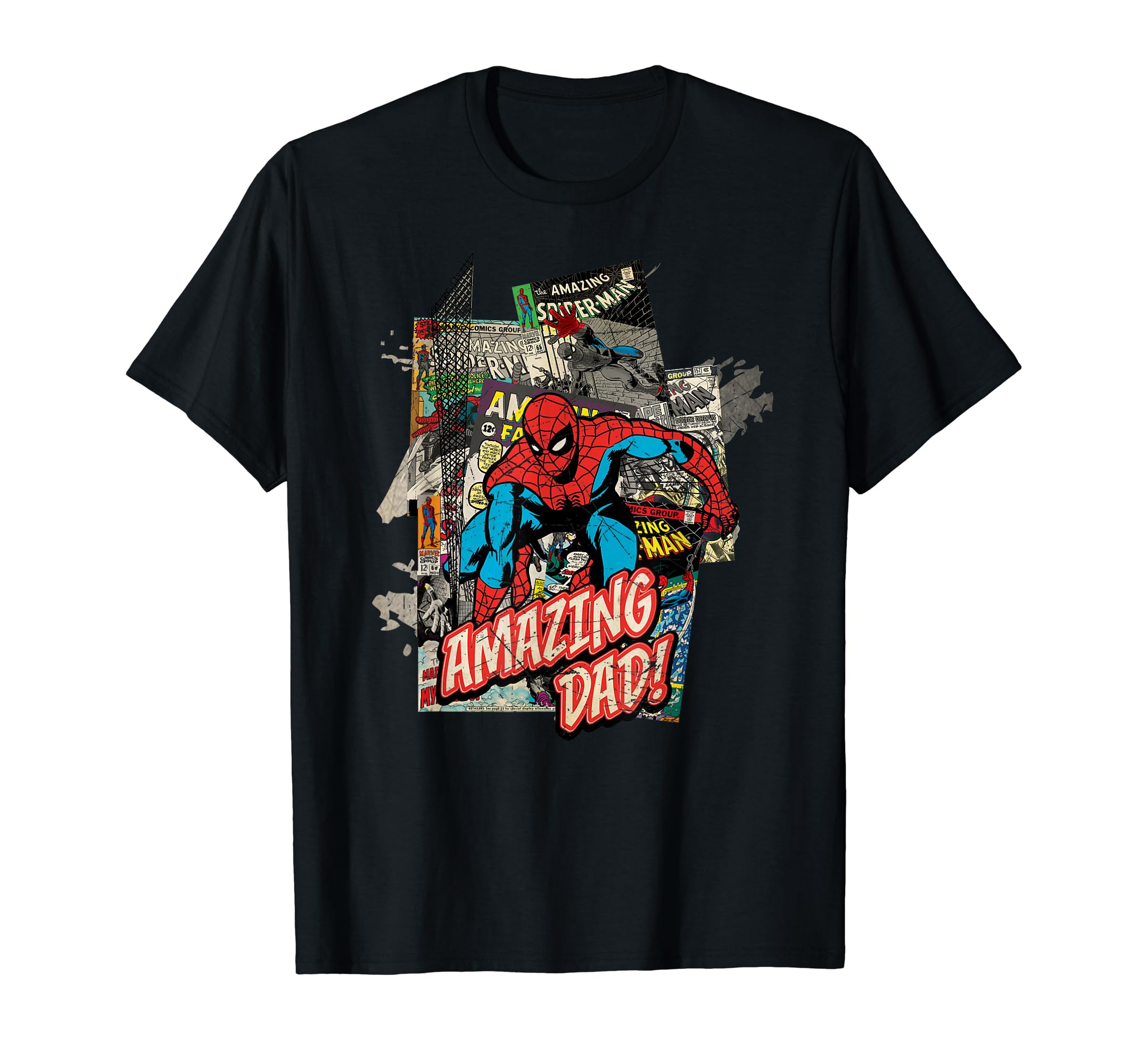 Amazon.com: Marvel Spider-Man Amazing Dad Father's Day T-Shirt ...