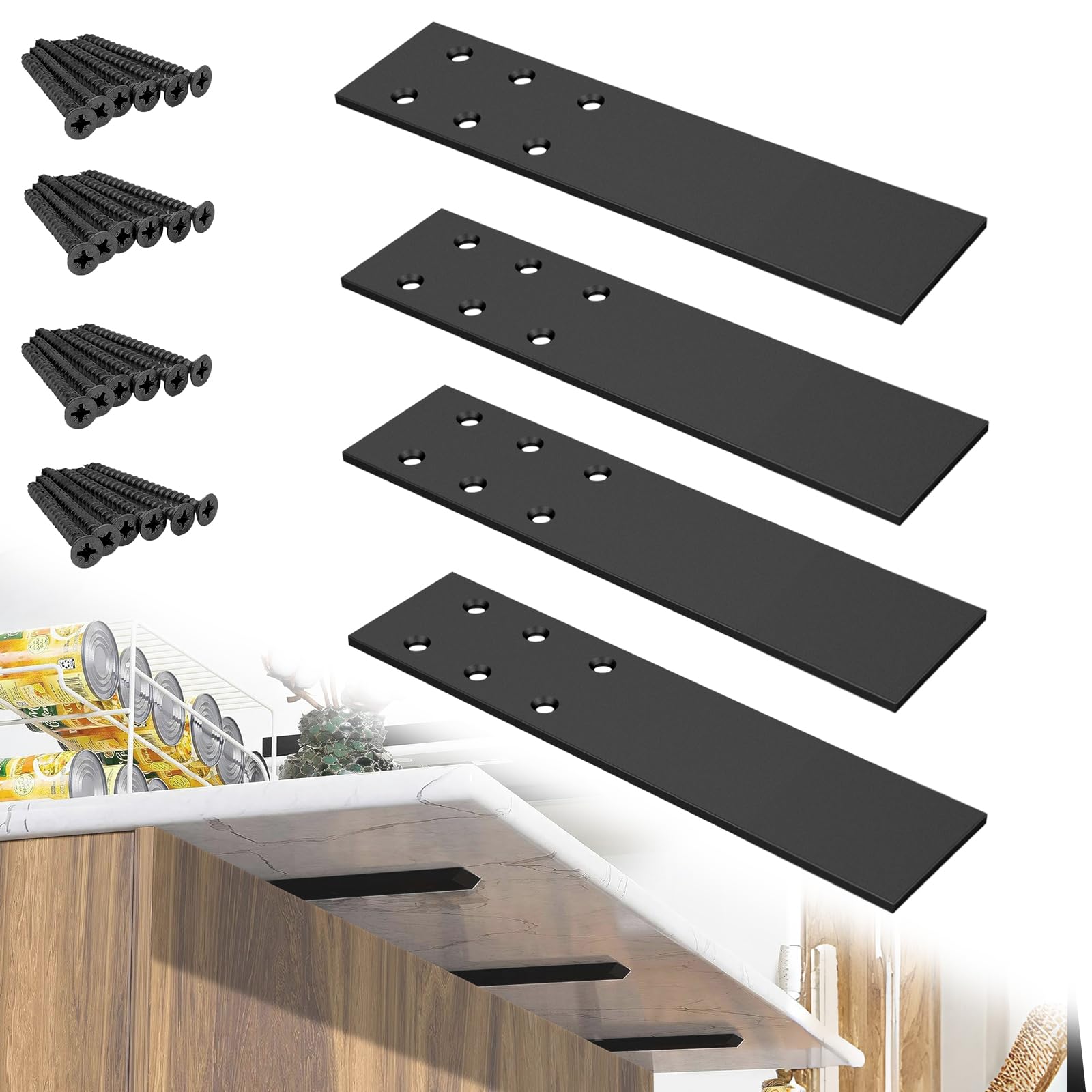 Amazon.com: Eegoowa 4-Pack Countertop Support Brackets Hidden ...
