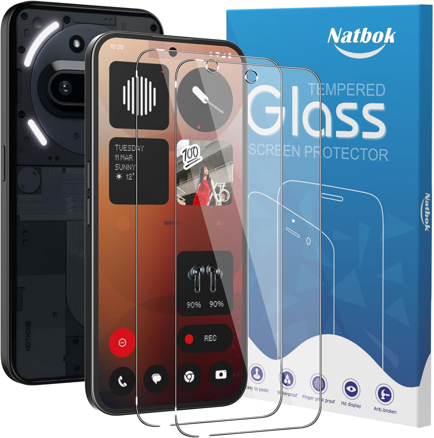 Amazon.com: Natbok Paquete de 2 protectores de pantalla compatibles con ...