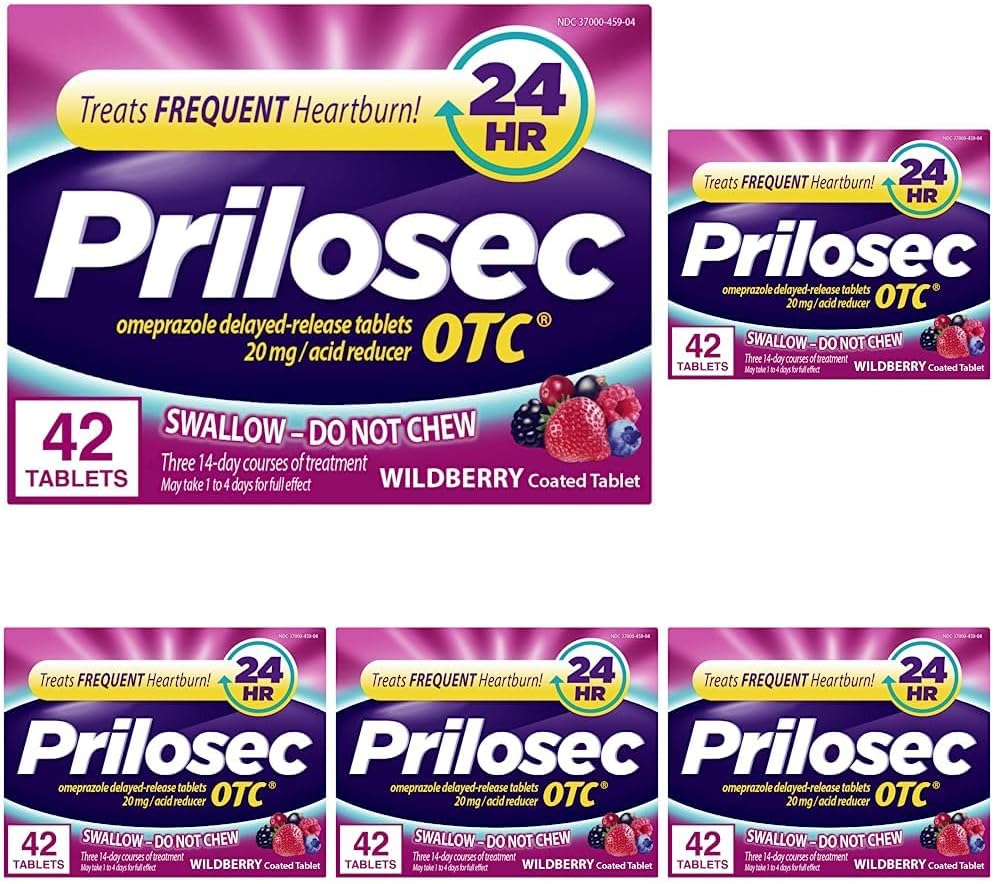 Amazon.com: Prilosec OTC, Omeprazole Delayed Release 20mg, Acid Reducer ...