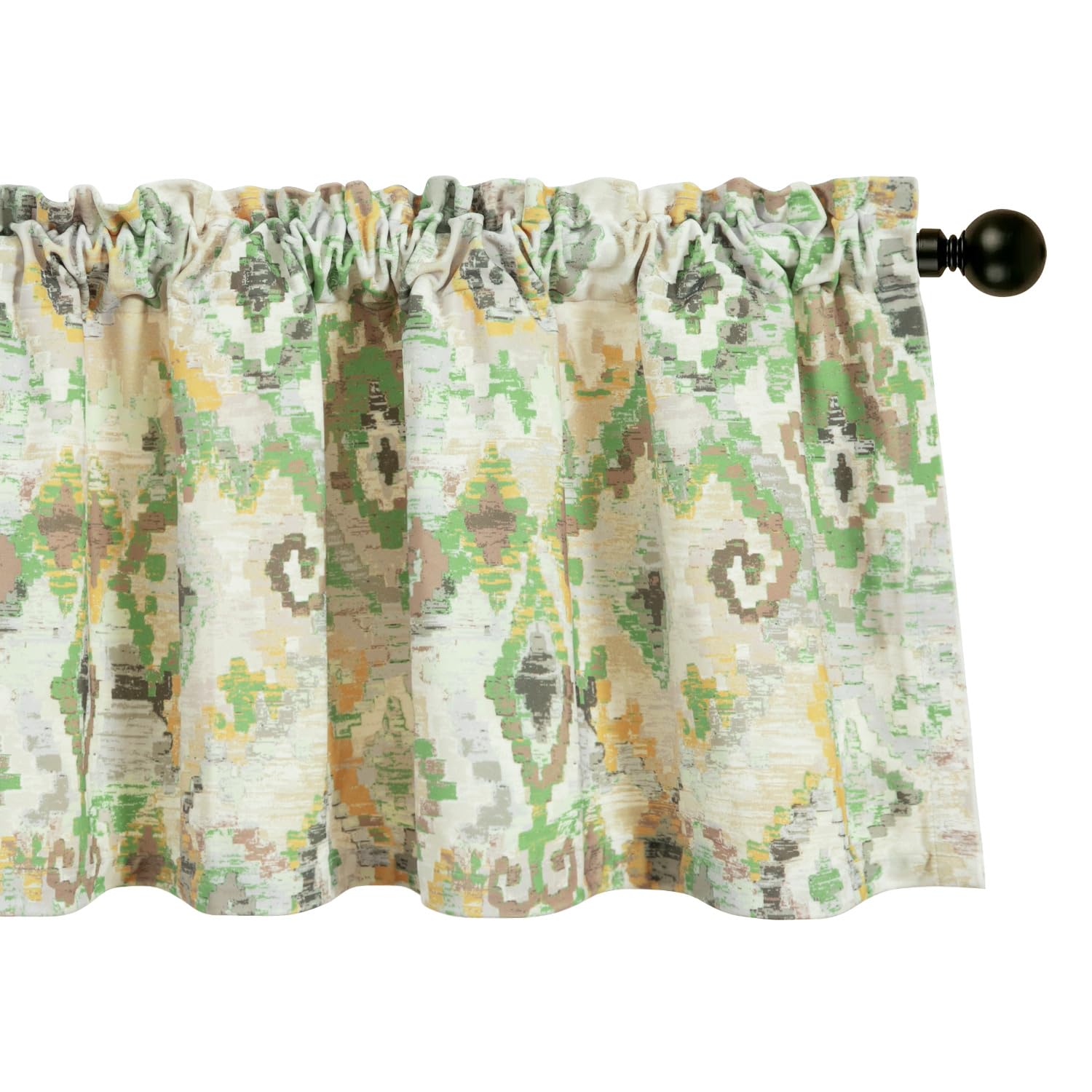 Amazon.com: Leeva Short Velvet Kitchen Valance for Windows, Rod Pocket ...