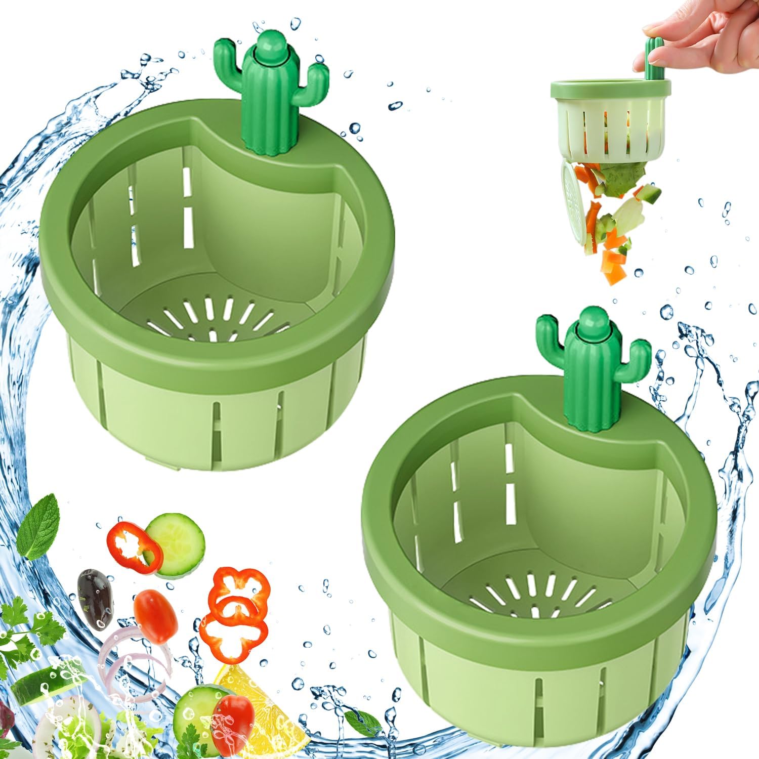 Cactus Kitchen Sink Drain Strainer,Press Automatic Dumping Basket ...