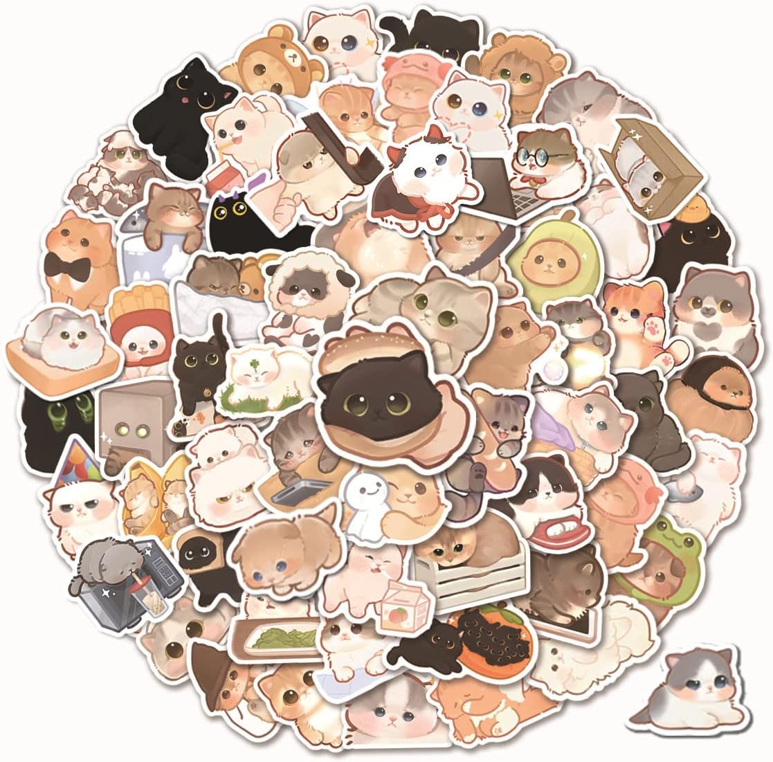 Amazon.com: 220Pcs Cat Stickers,Cute Cat Stickers for Kids Teens Girls ...