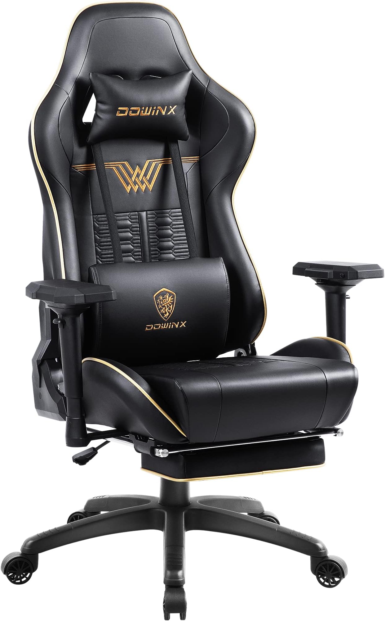 Dowinx Gaming Stuhl Bürostuhl mit 4D Armlehne, Game Chair PU Leder mit ...