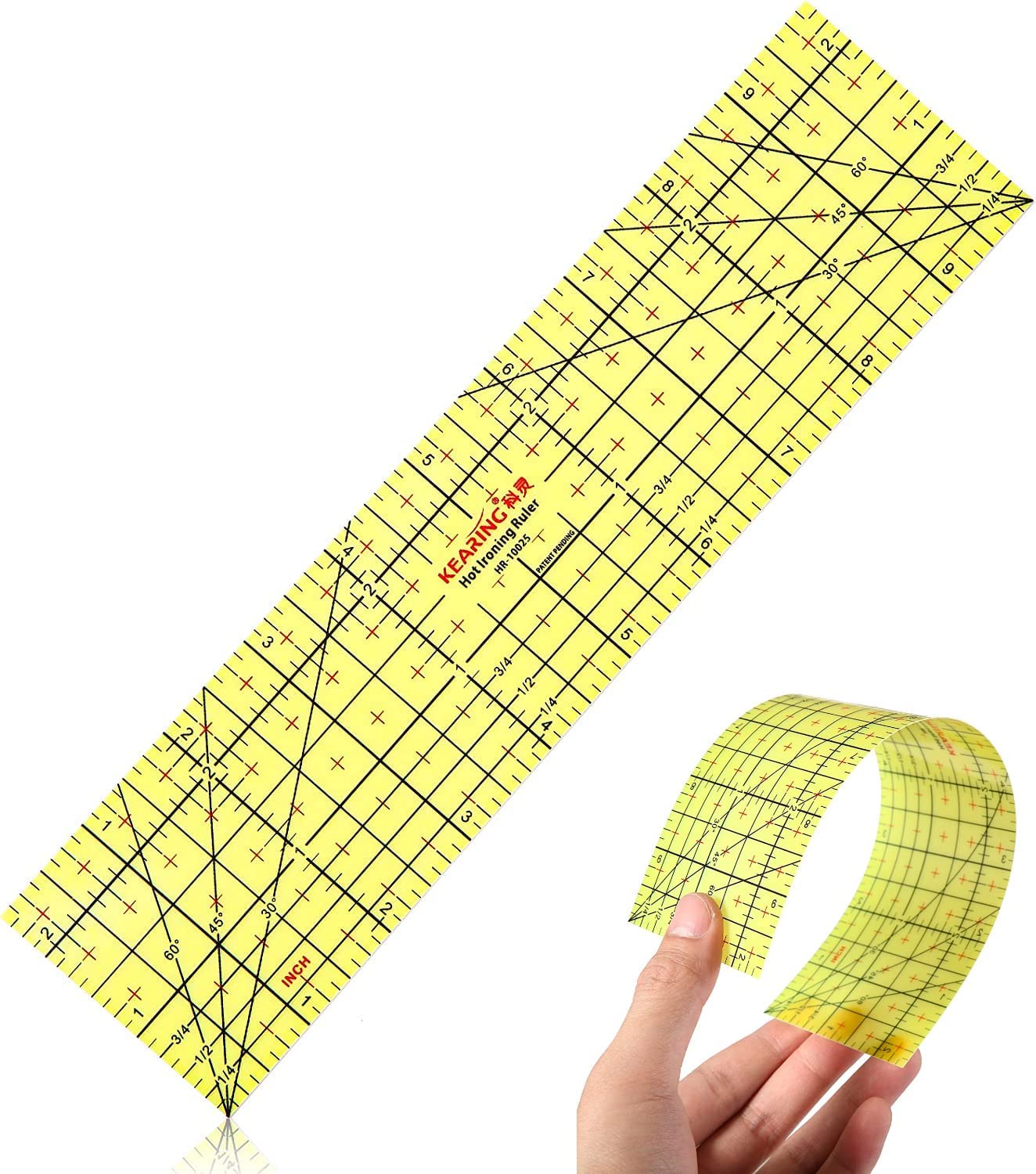 JEOPKO Hot Ironing Ruler with Inches System,sewing ruler,Hot Ironing ...