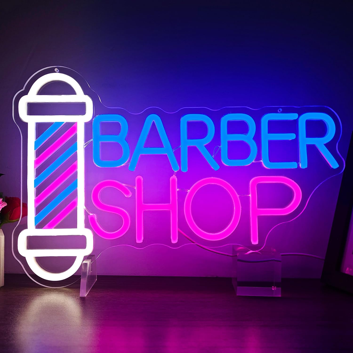 Amazon.com : The Geeky Days Custom Barber Shop LED Neon Sign with ...